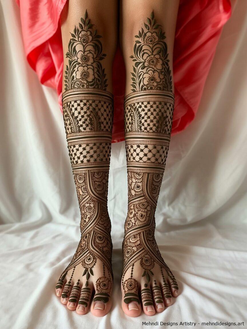 41 Top Leg mehndi design