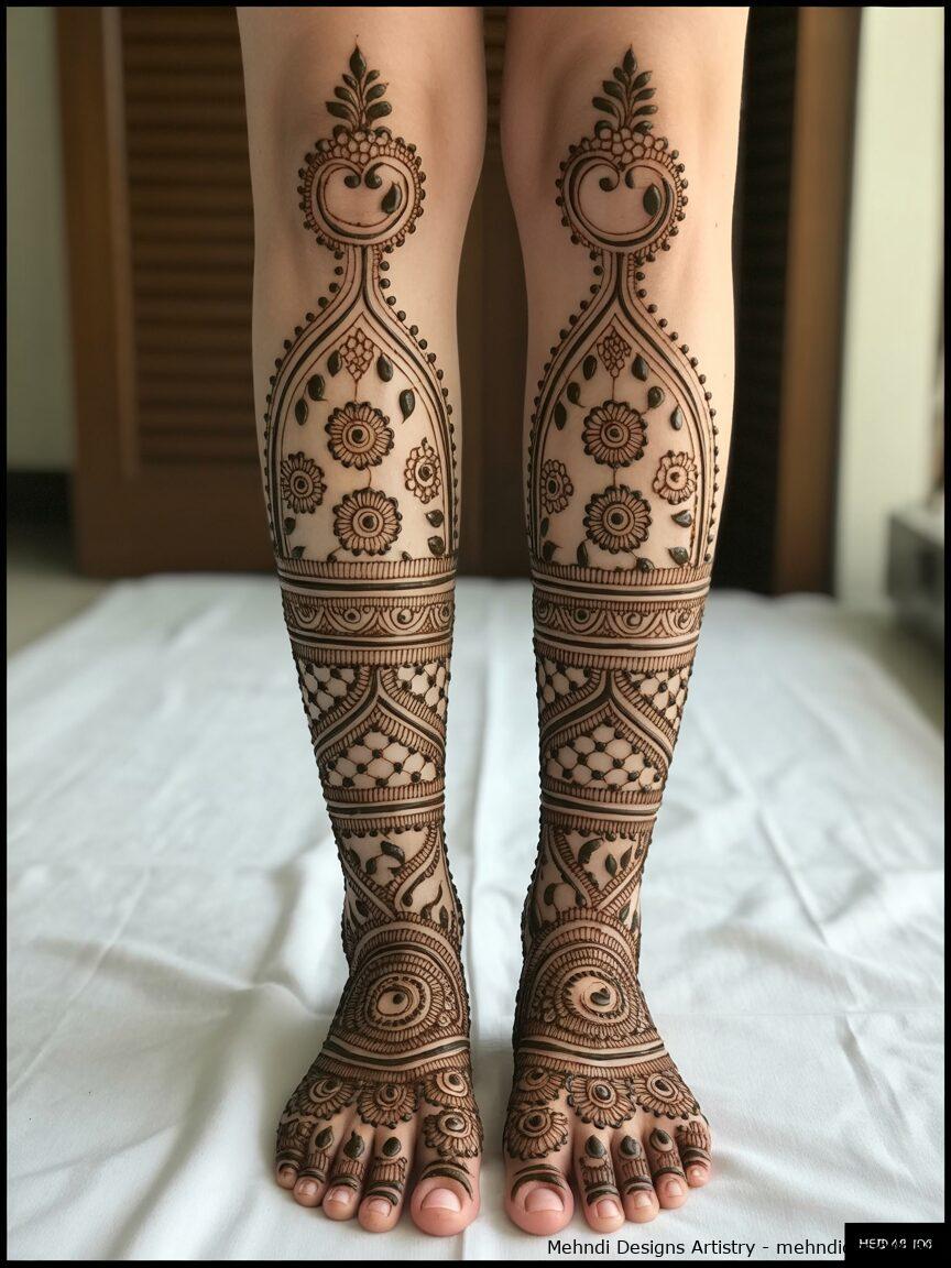 41 Top Leg mehndi design