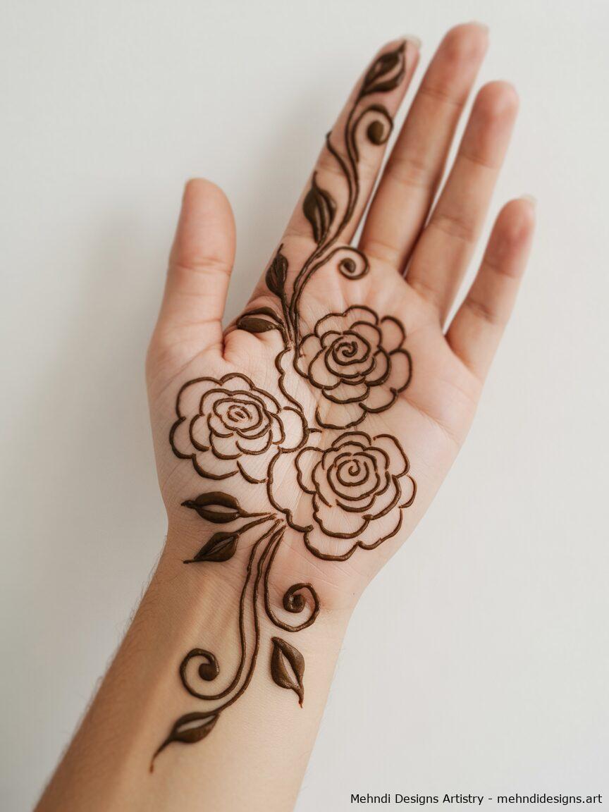 41 Best Flower mehndi designs for front hands