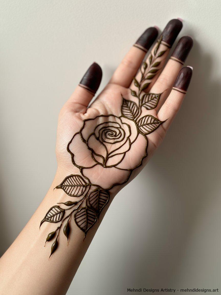 41 Must-see Rose mehndi design