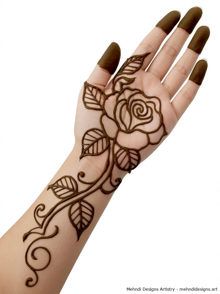 41 Must-see Rose mehndi design