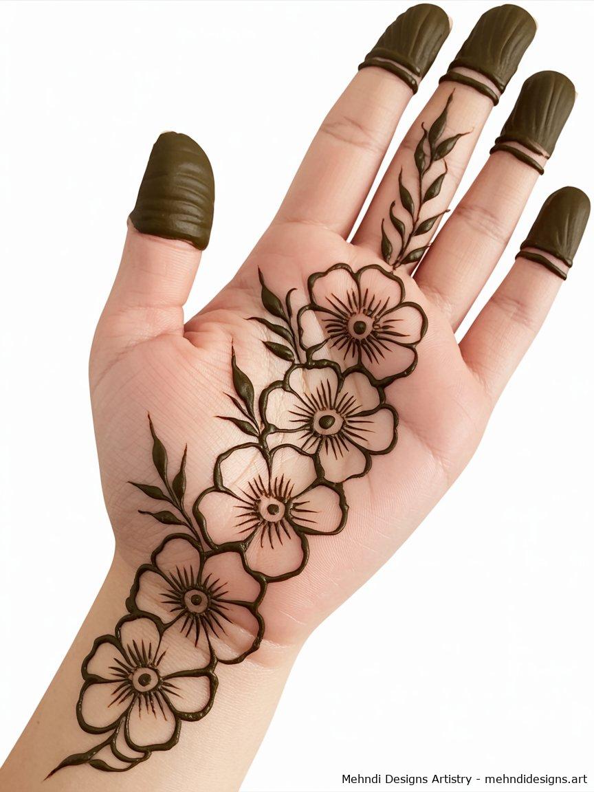 41 New Flower mehndi design