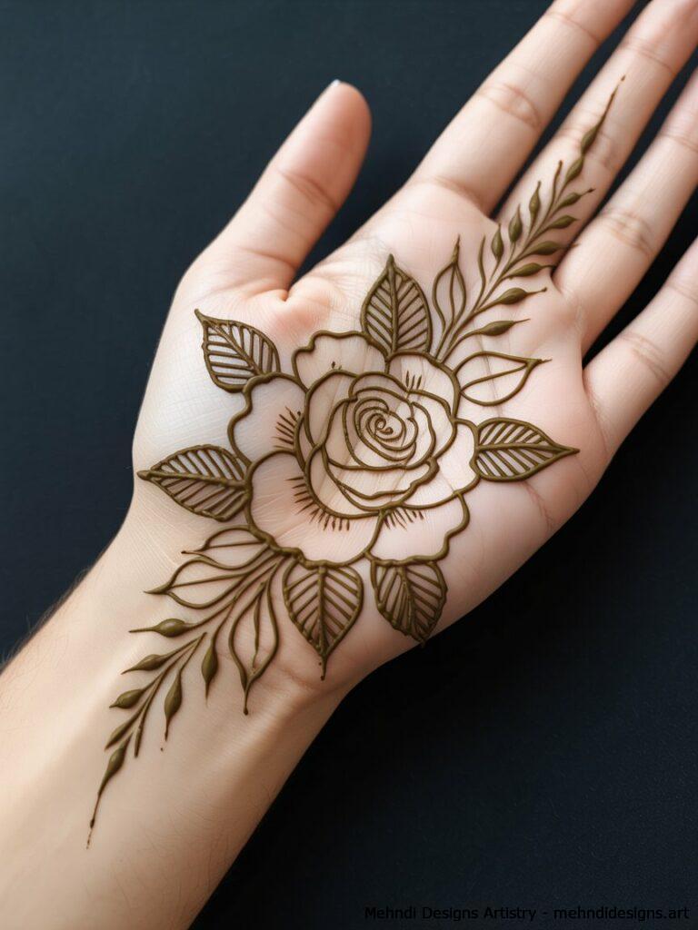 41 Must see Rose Mehndi Design 41-must-see-rose-mehndi-design