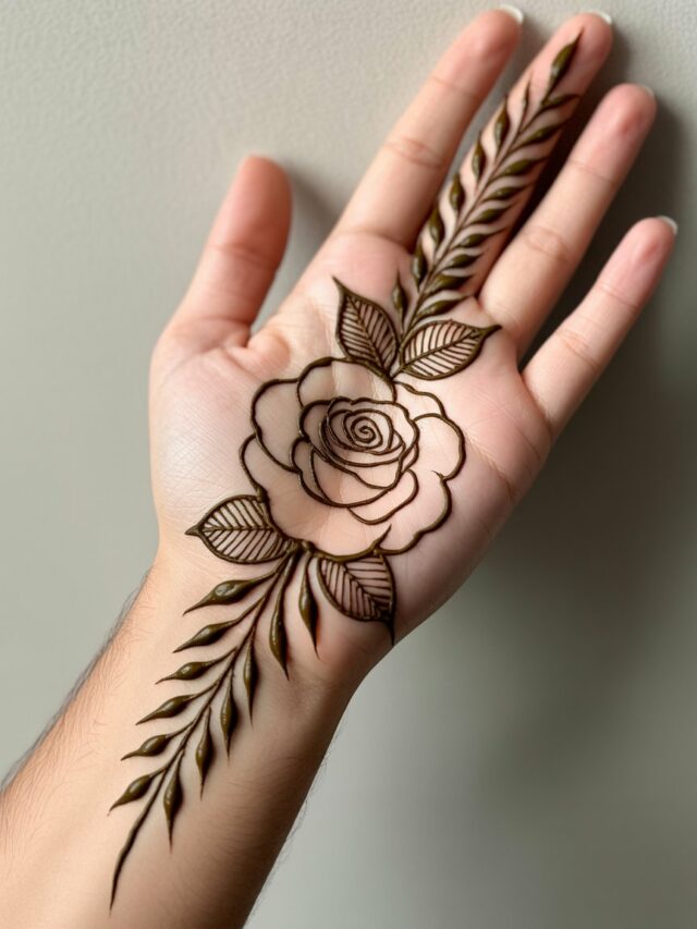 41 Must-see Rose mehndi design