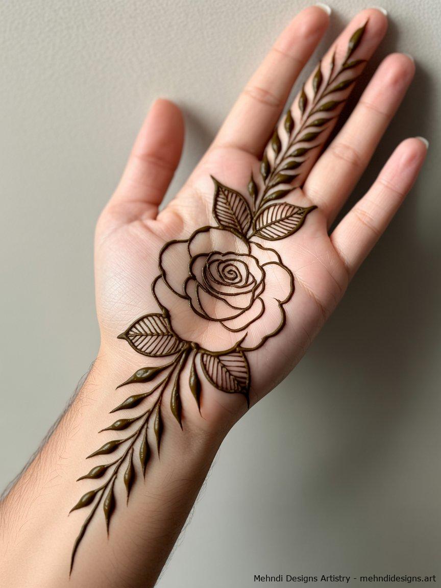 41 Must-see Rose mehndi design