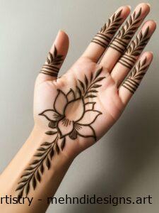 41 Free lotus mehndi design
