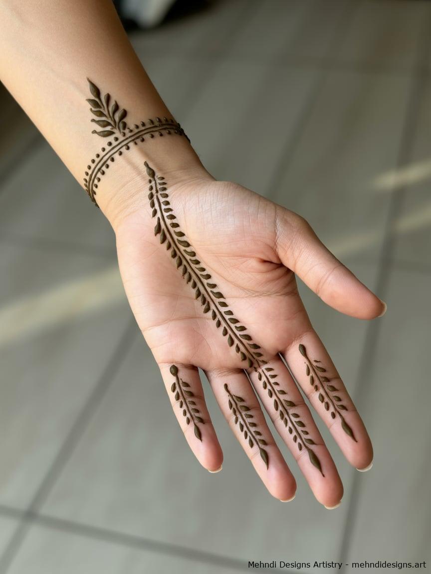 Must-see stylish front hand mehndi design