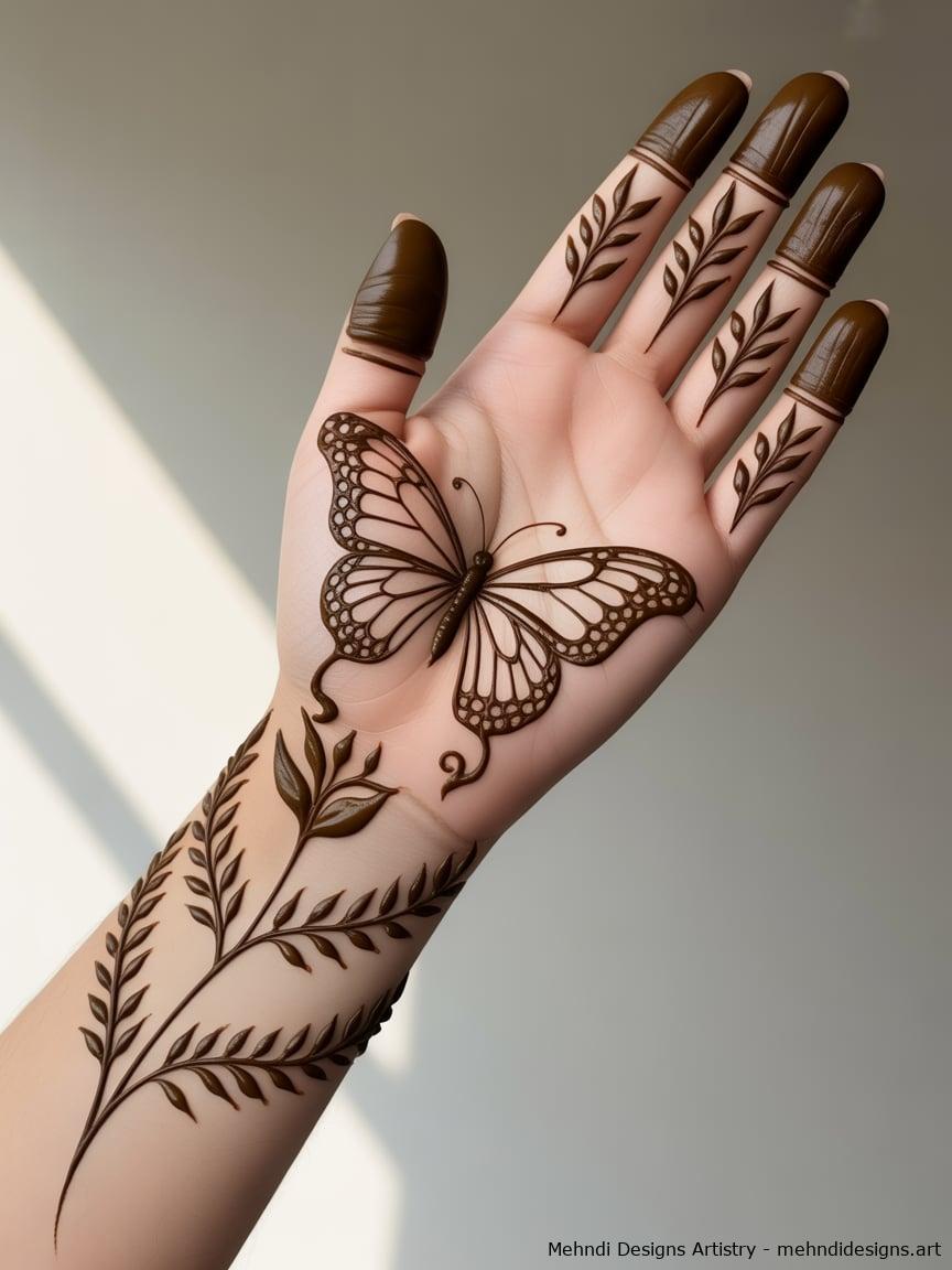 Best butterfly mehndi design 2025